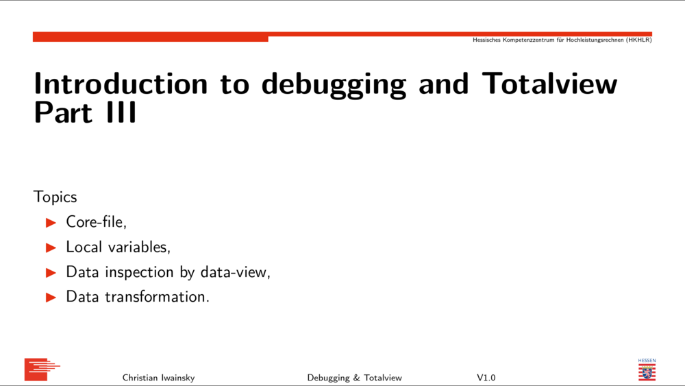 Totalview in Segments - HPC Wiki